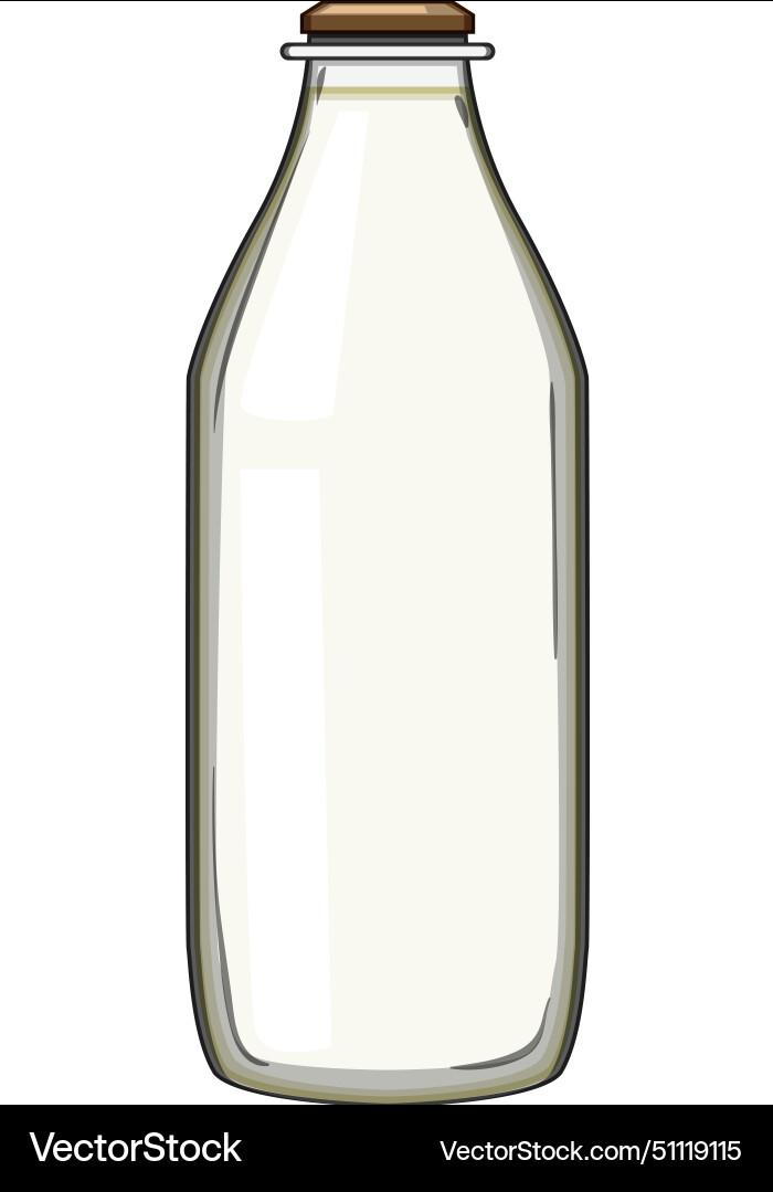 Calcium milk bottle cartoon Royalty Free Vector Image