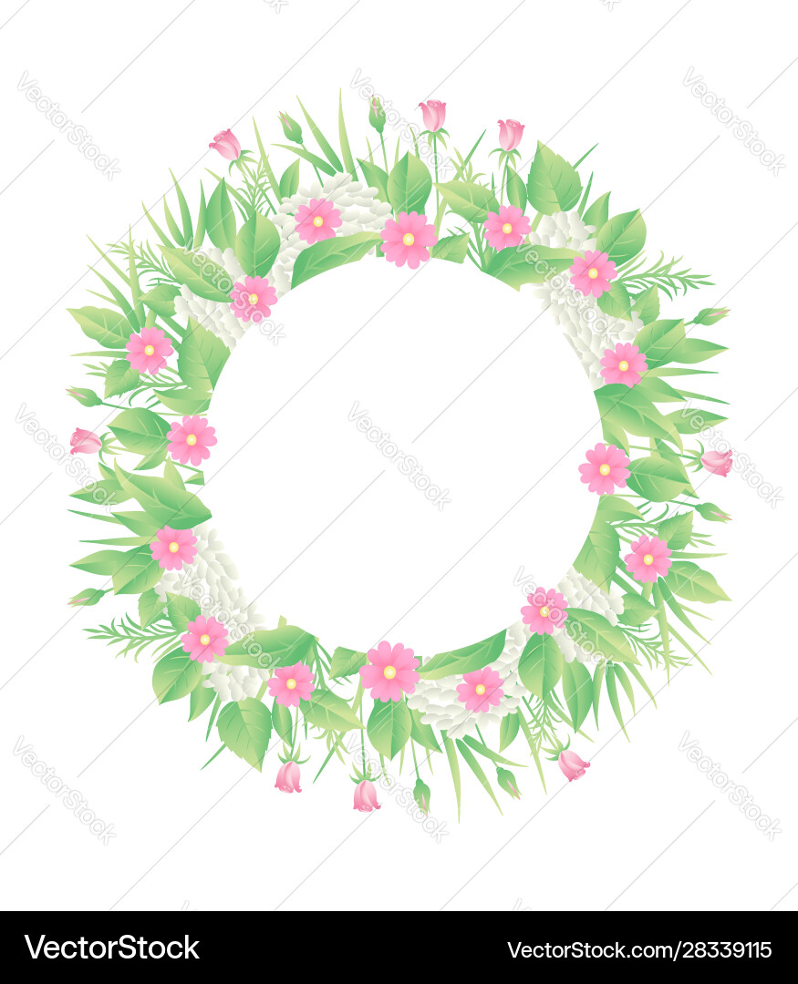 Floral frame template decoration Royalty Free Vector Image