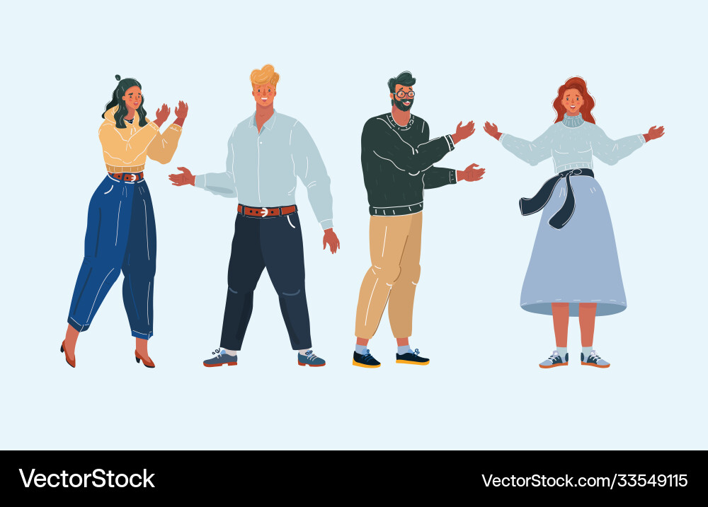 Group cartoon people Royalty Free Vector Image