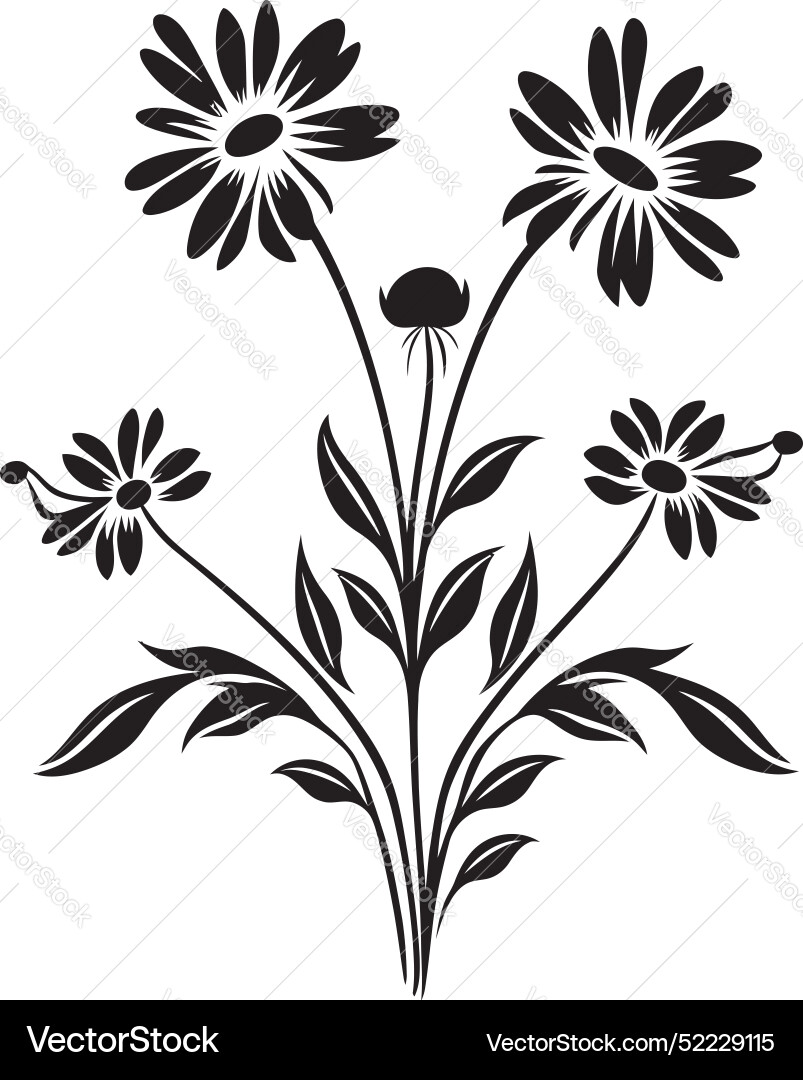 Meadow elegance dynamic black logo design Vector Image