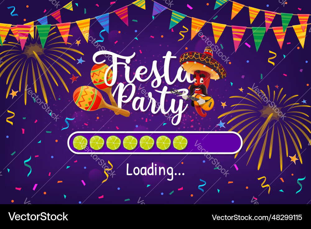 Mexican fiesta holiday loading bar scale Vector Image