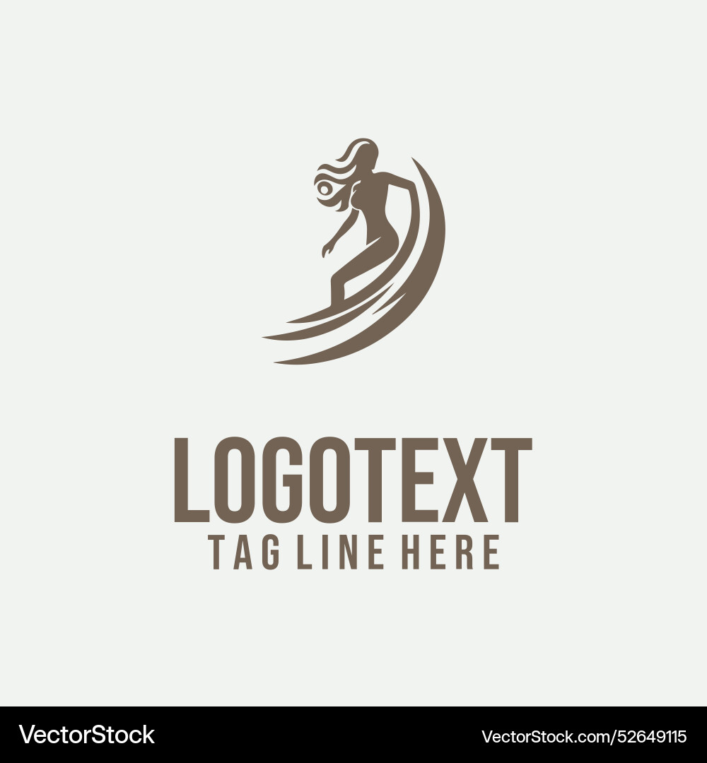 Surfer logo Royalty Free Vector Image - VectorStock