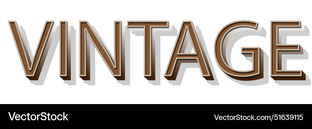Vintage text effect Royalty Free Vector Image - VectorStock