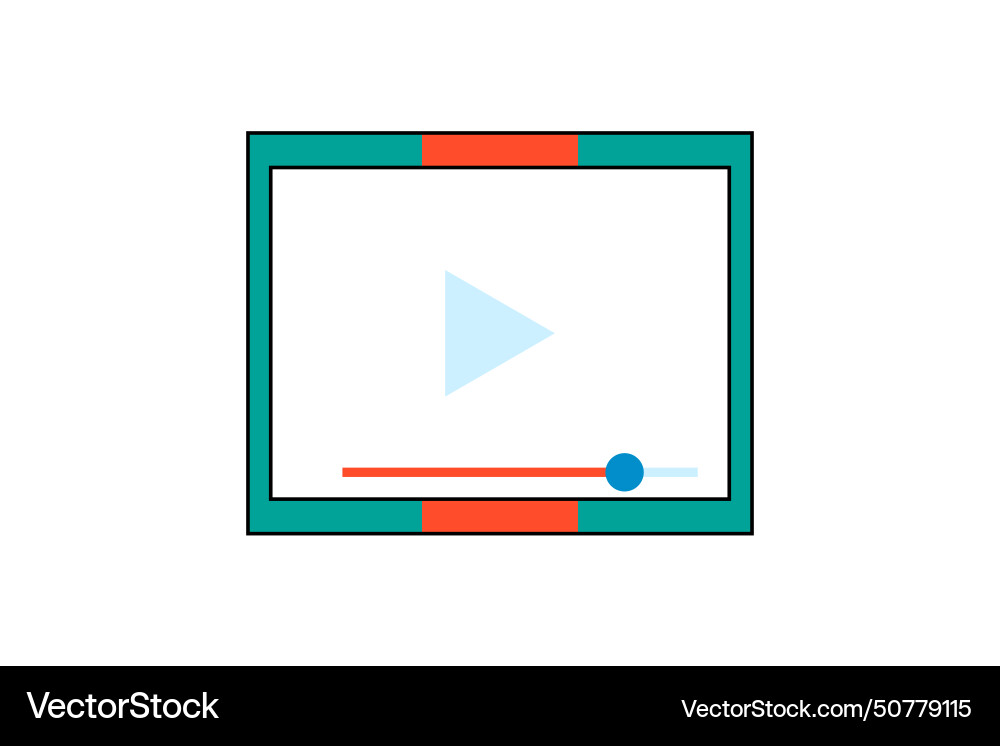 Vlog video frame sticker set Royalty Free Vector Image
