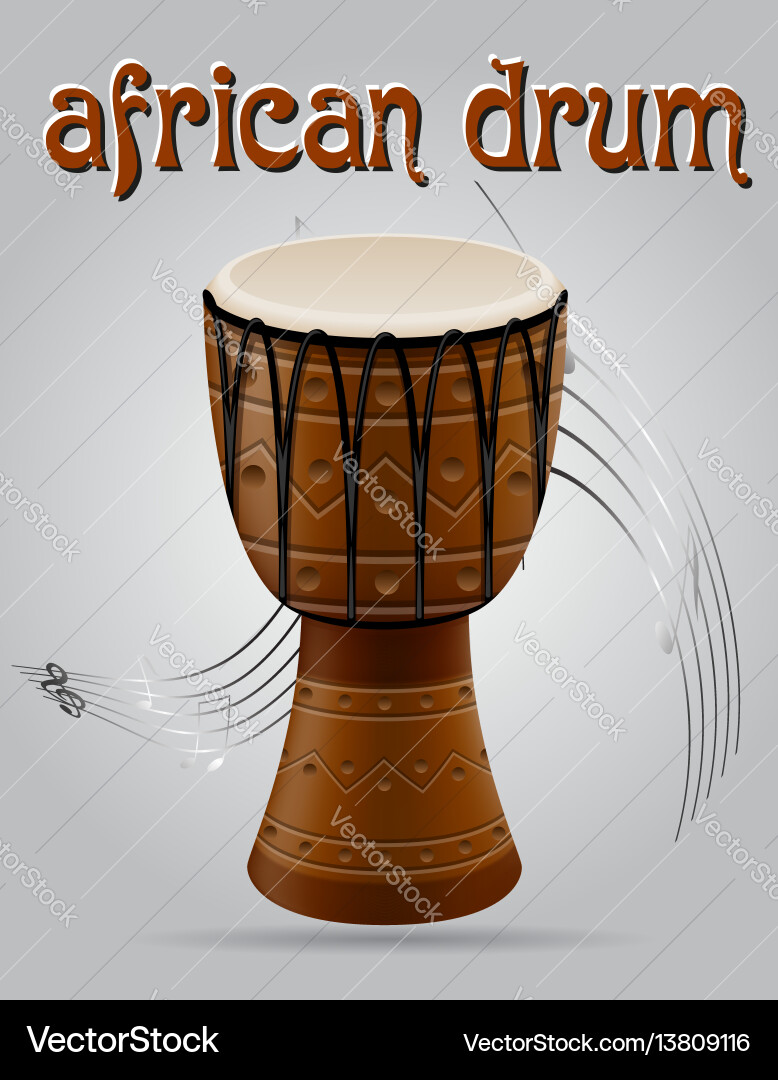 African drum musical instruments stock Royalty Free Vector