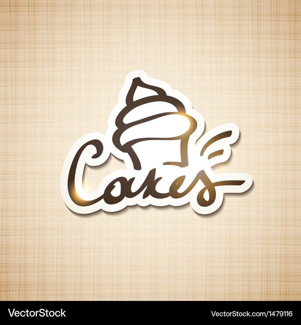 Cakes sign Royalty Free Vector Image - VectorStock