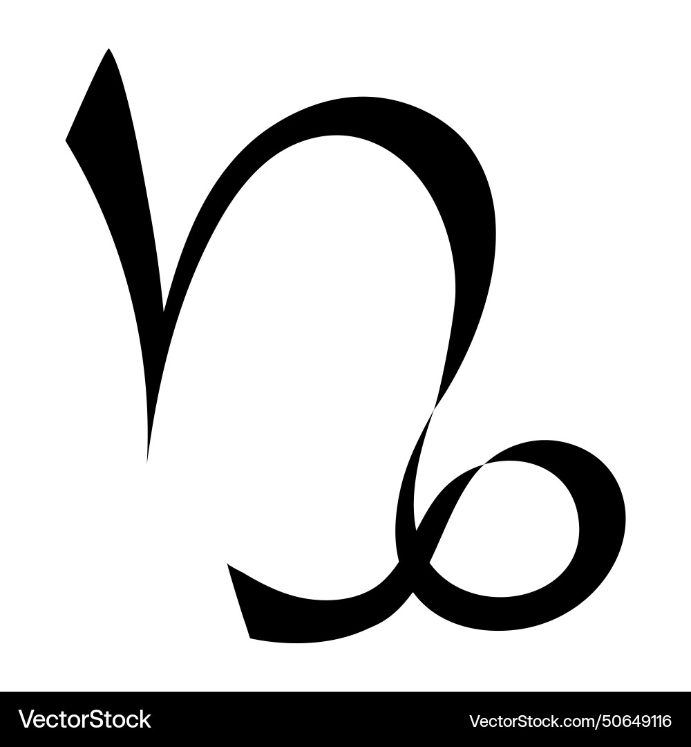 Capricorn zodiac icon Royalty Free Vector Image