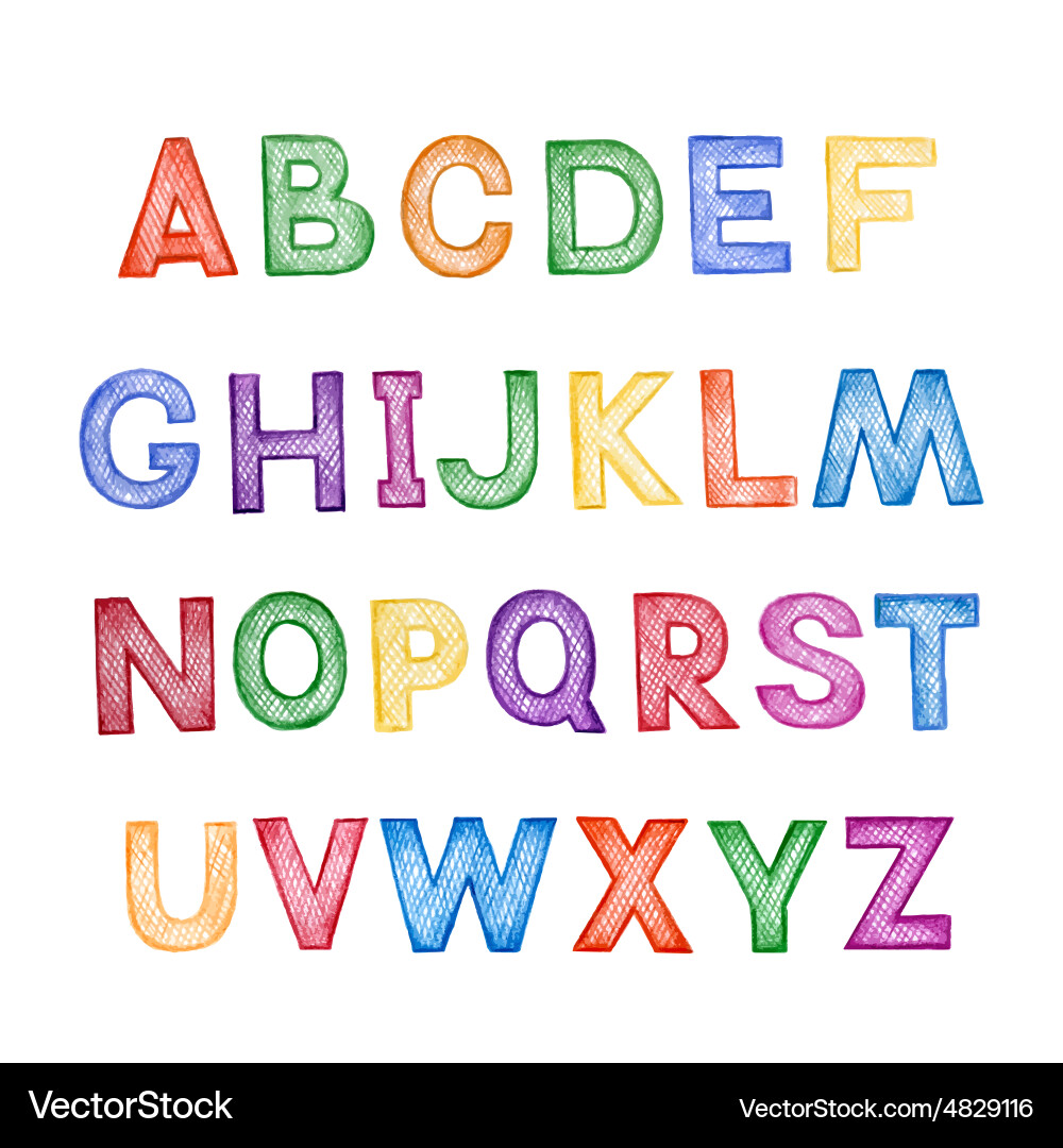 Children cartoon abc Royalty Free Vector Image