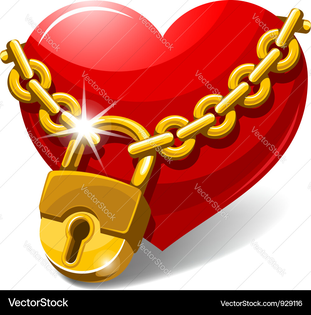 Closed heart Royalty Free Vector Image - VectorStock