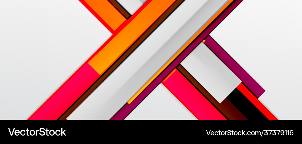 Color abstract lines trendy geometric background Vector Image