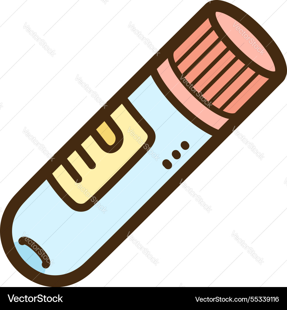 Sample tube - laboratory doodle art Royalty Free Vector