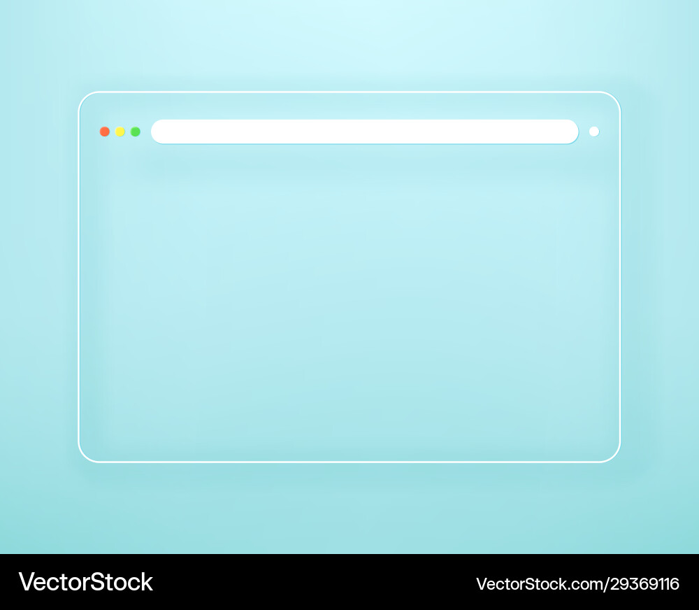 Simple flat browser window template 3d comic Vector Image