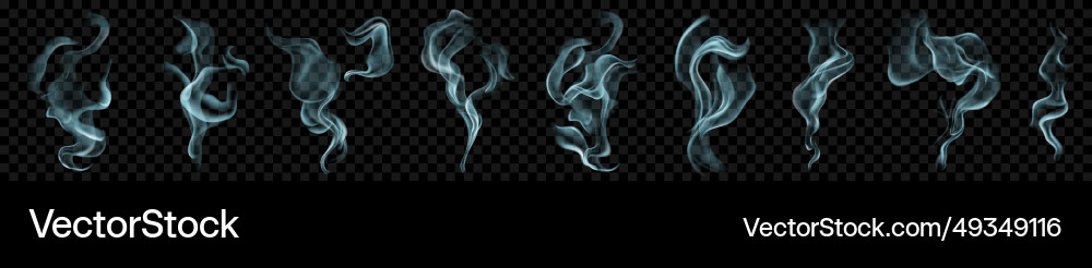 Smoke set Royalty Free Vector Image - VectorStock