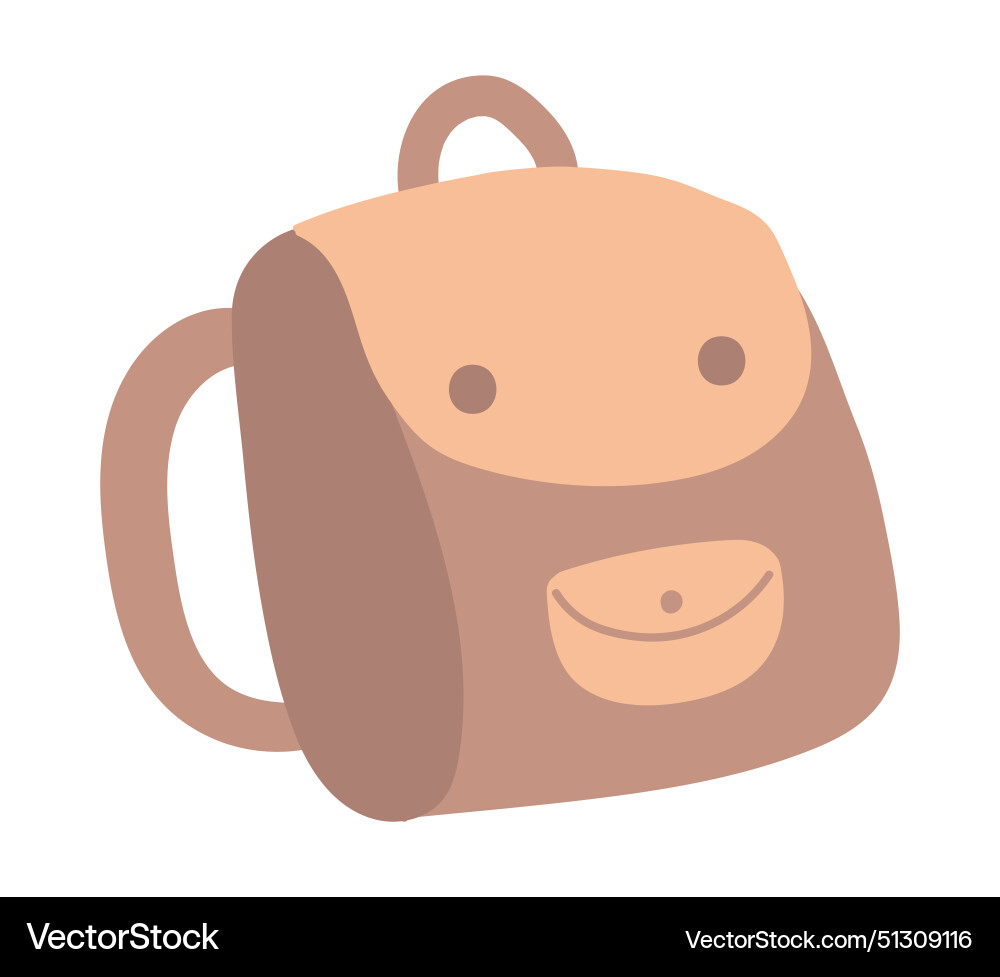 Travel backpack in flat design trekking rucksack Vector Image