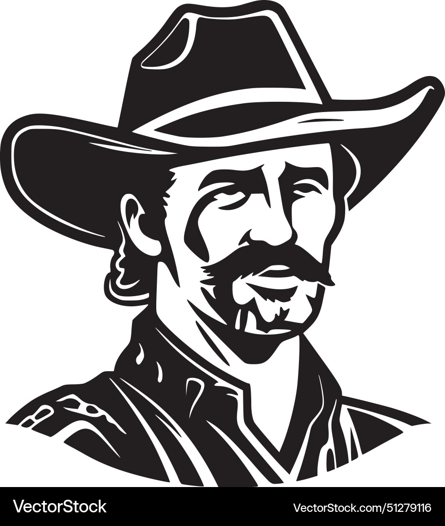 Western - black and white Royalty Free Vector Image