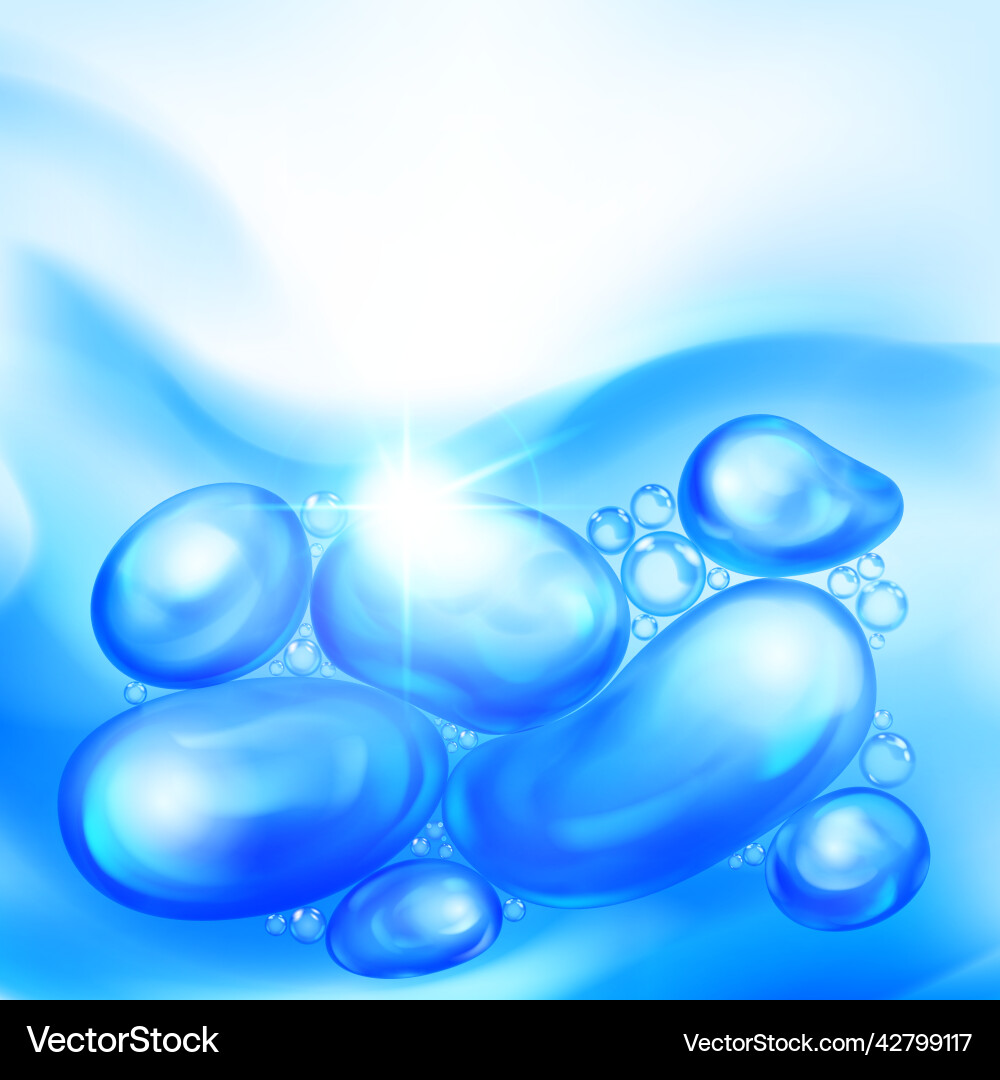 Air bubbles in water Royalty Free Vector Image