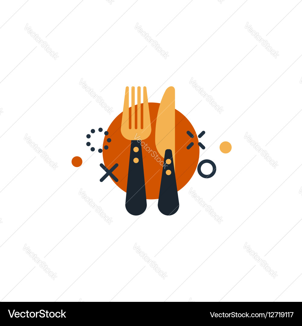 Catering Logo Messer und Gabelartikel Lizenzfreier Vektor