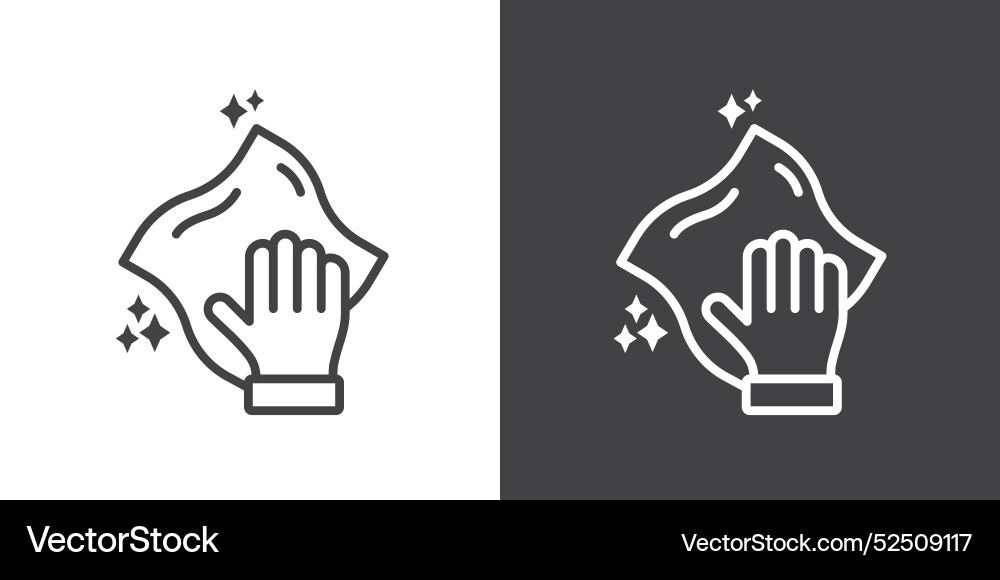 Cleaning cloth icon Royalty Free Vector Image - VectorStock