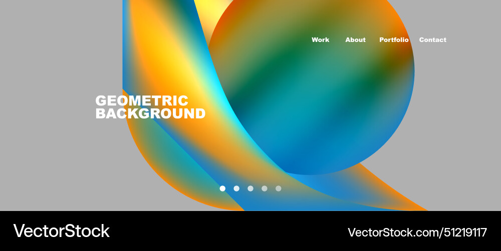 Dynamic flowing shapes concept design composition Vector Image