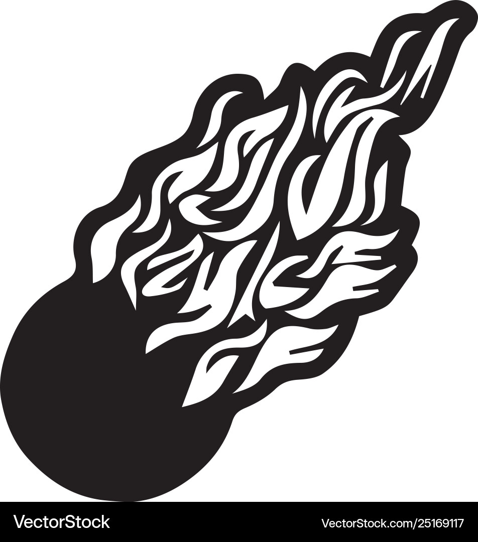 Fireball eps Royalty Free Vector Image - VectorStock