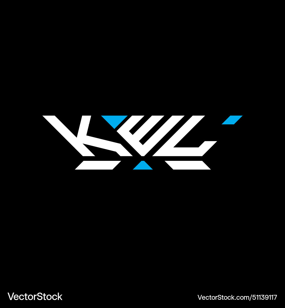 Kwl letter logo design kwl simple and modern logo Vector Image