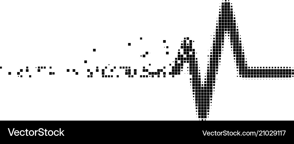 Pulse dissolved pixel icon Royalty Free Vector Image