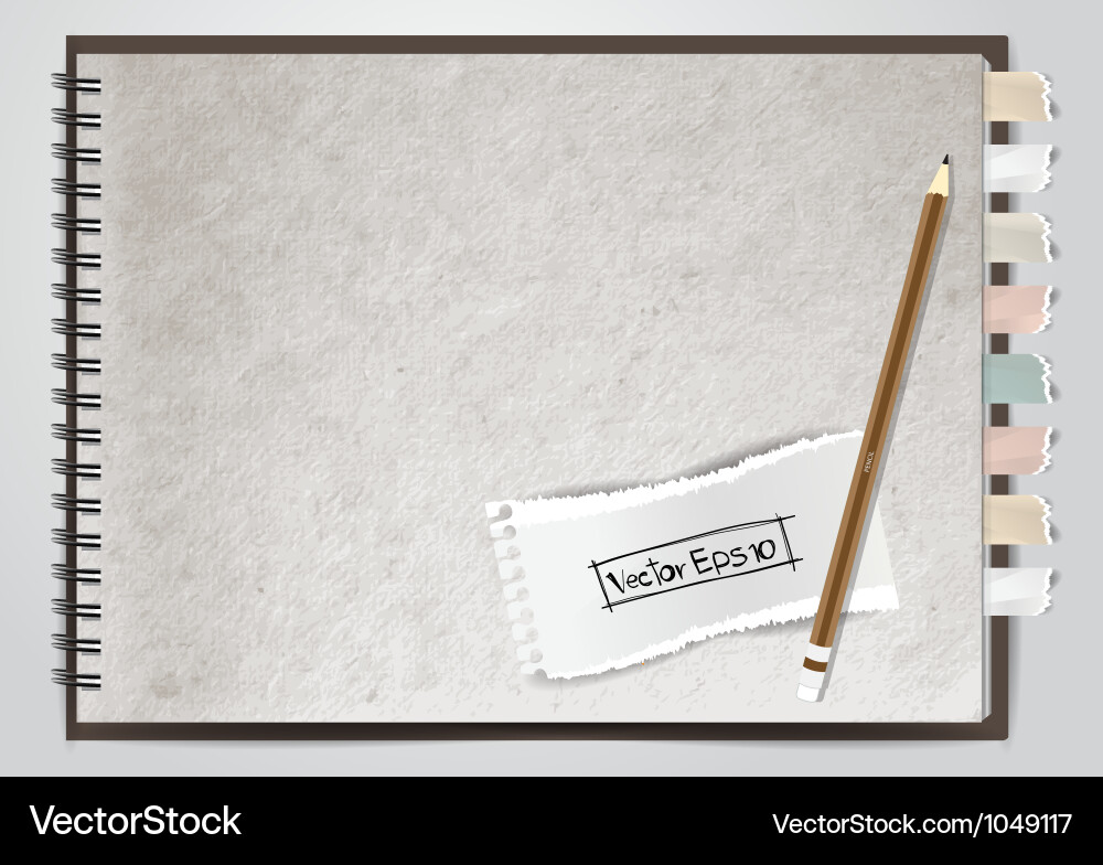 White note book paper Royalty Free Vector Image