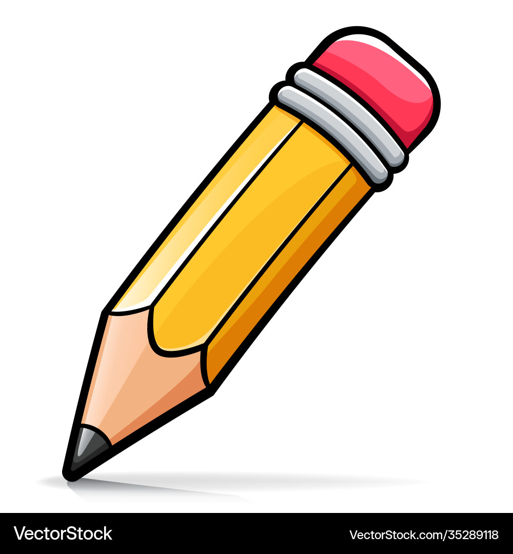 Pencil cartoon Vector Images & Graphics for Commercial Use | VectorStock