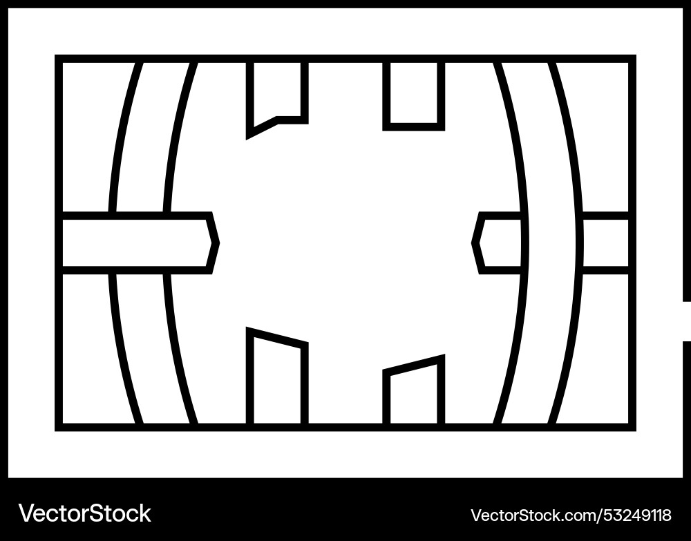 Damaged cell window line icon Royalty Free Vector Image