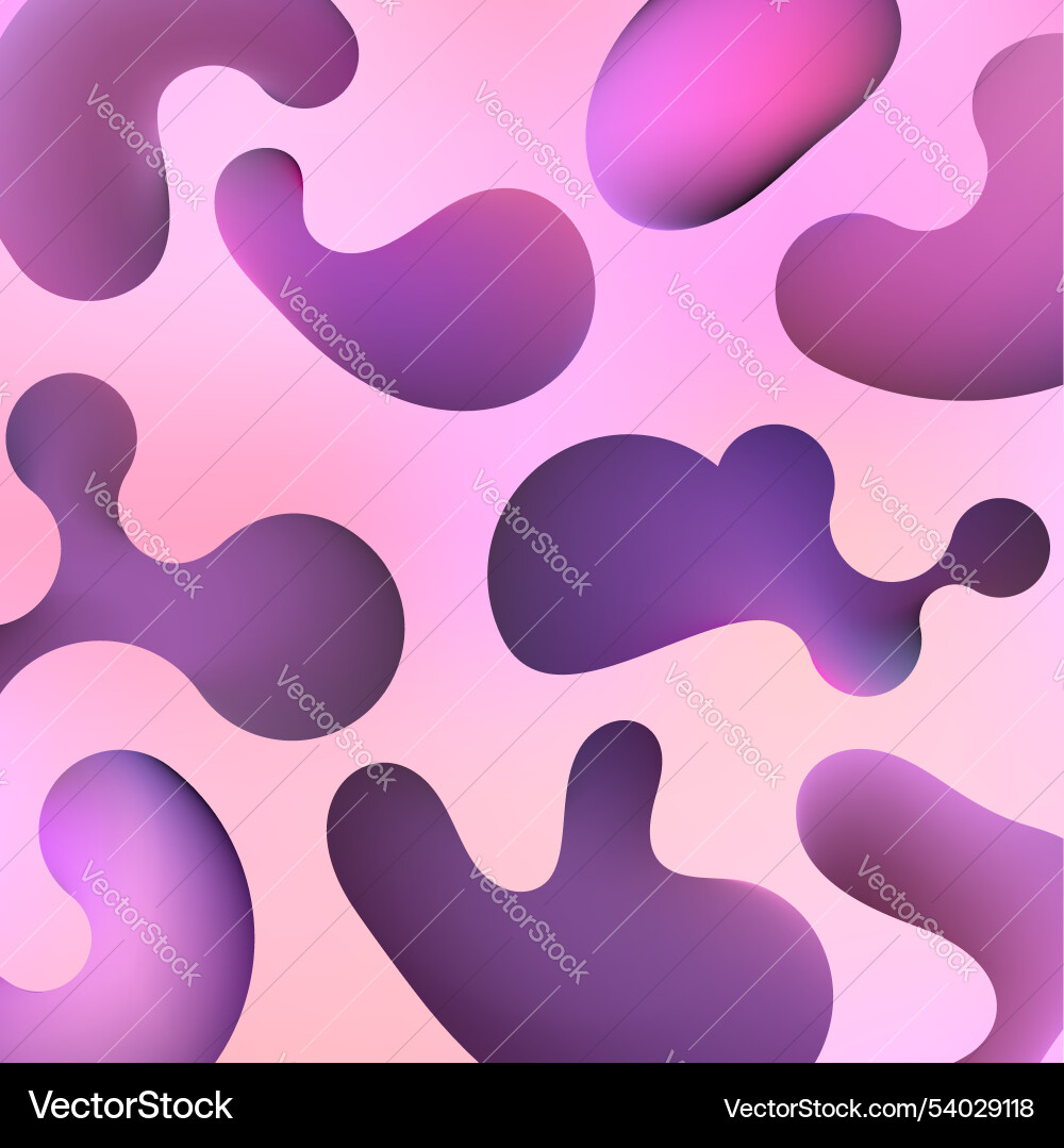 Liquid abstract organic soft blob shapes Vector Image