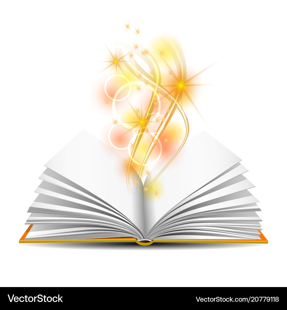 Magic Open Book Royalty Free Vector Image - VectorStock