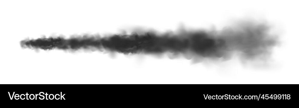 Realistic missile or bullet trace airplane Vector Image