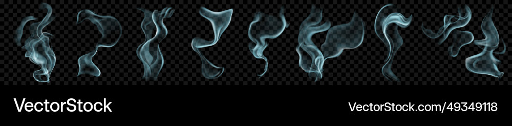 Smoke set Royalty Free Vector Image - VectorStock