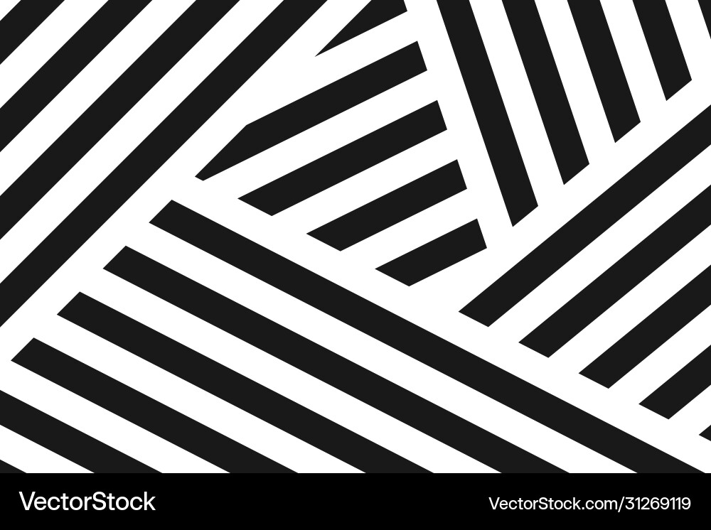 Abstract black and white pattern stripe line Vector Image