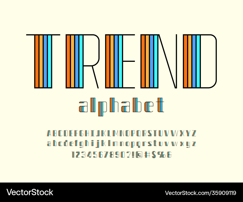 Abstract font Royalty Free Vector Image - VectorStock