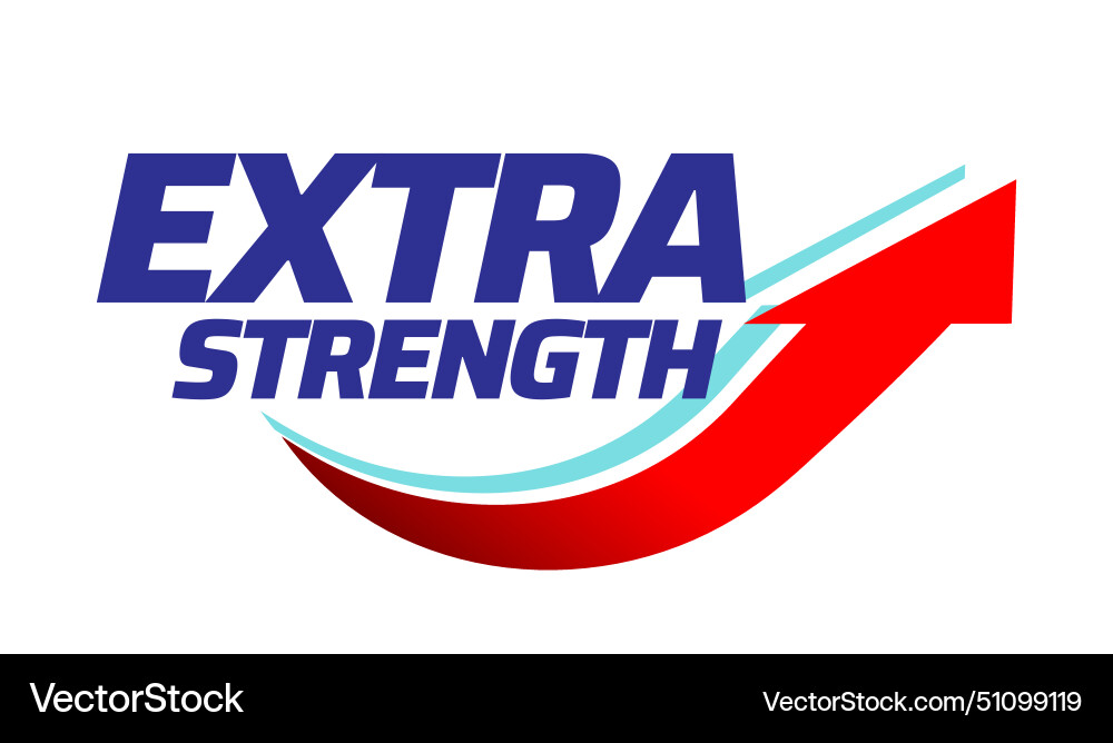 Maximum strength logo icon badge Royalty Free Vector Image