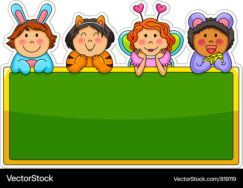 Playful kids Royalty Free Vector Image - VectorStock