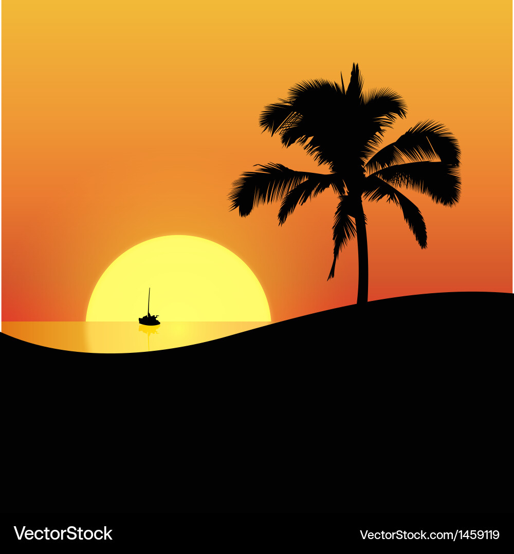Sunset Royalty Free Vector Image - VectorStock
