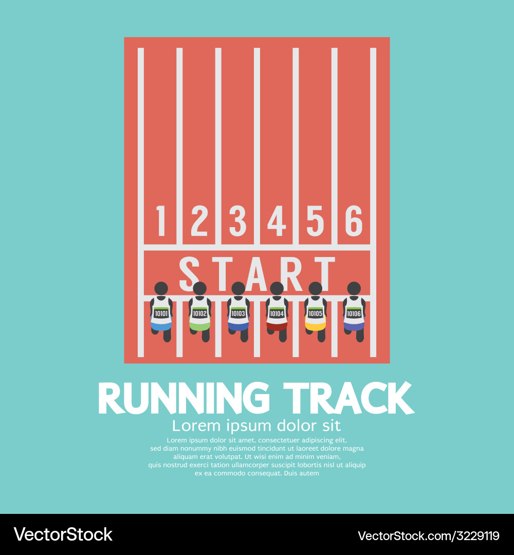Top view running track Royalty Free Vector Image