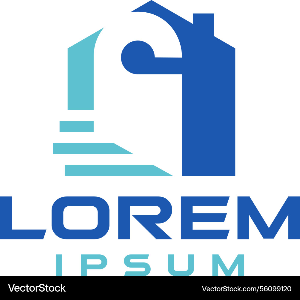 Abstract modern quick hotel logo template Vector Image