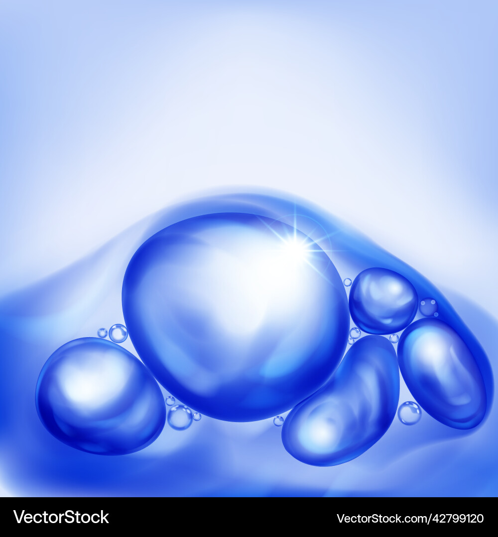 Air bubbles in water Royalty Free Vector Image