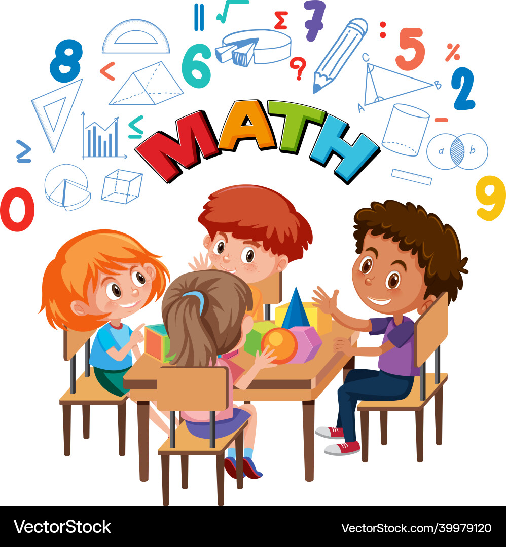 Student Studying Math Clipart