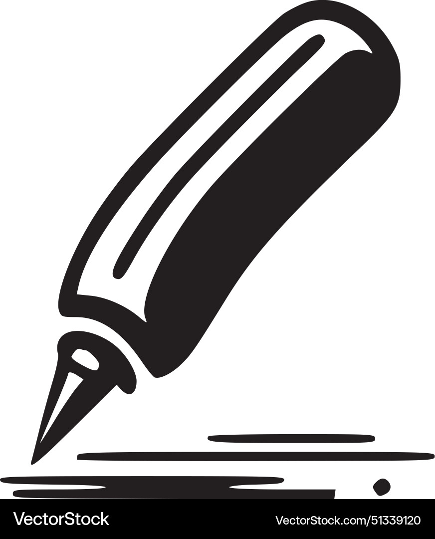 Handwriting - black and white Royalty Free Vector Image