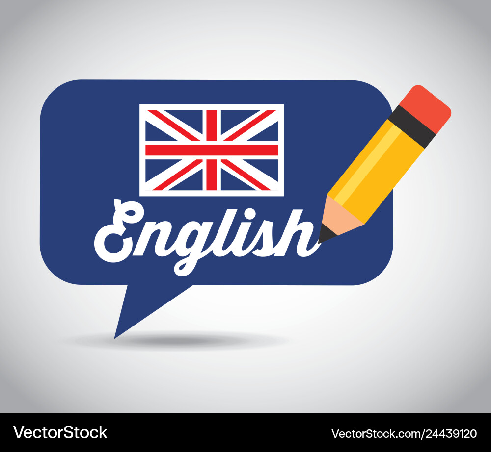 Learn english design Royalty Free Vector Image