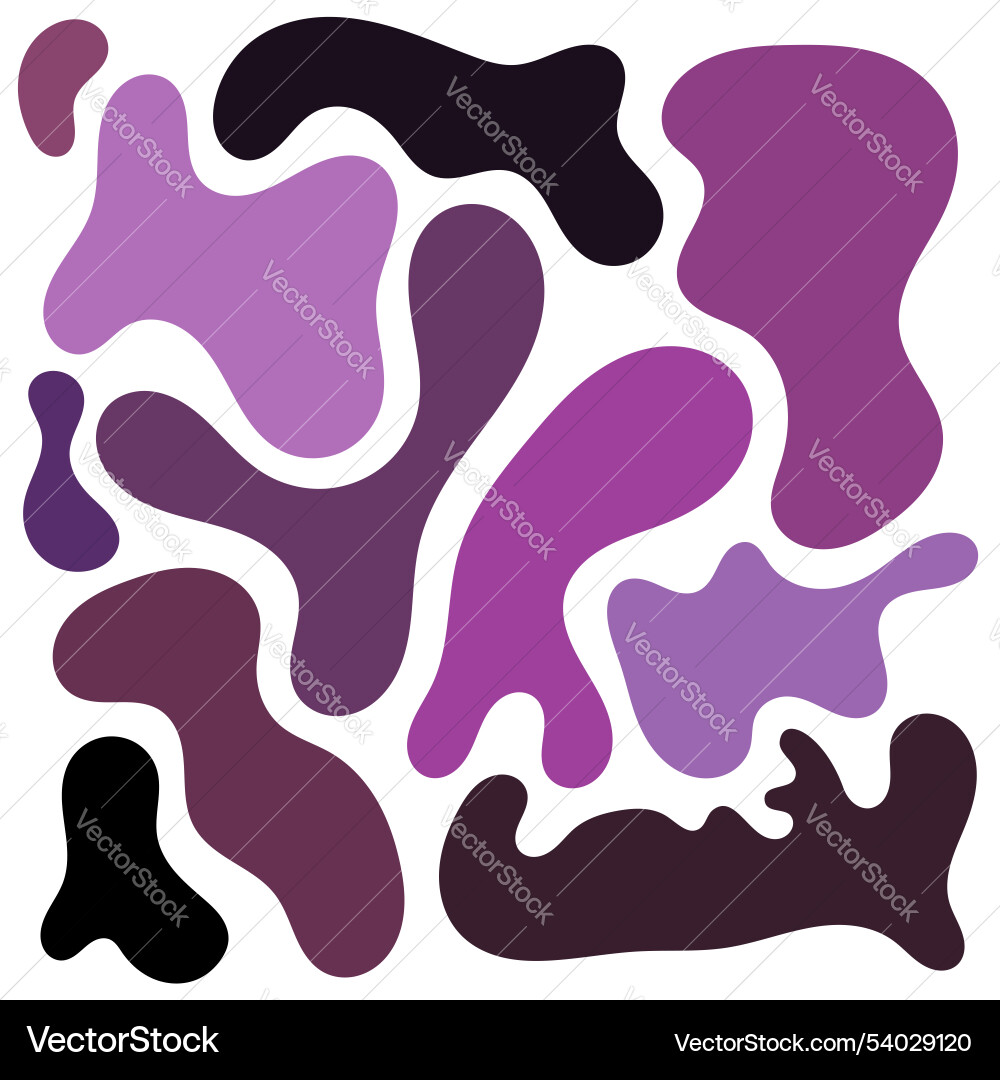 Liquid abstract organic flat blob shapes Vector Image