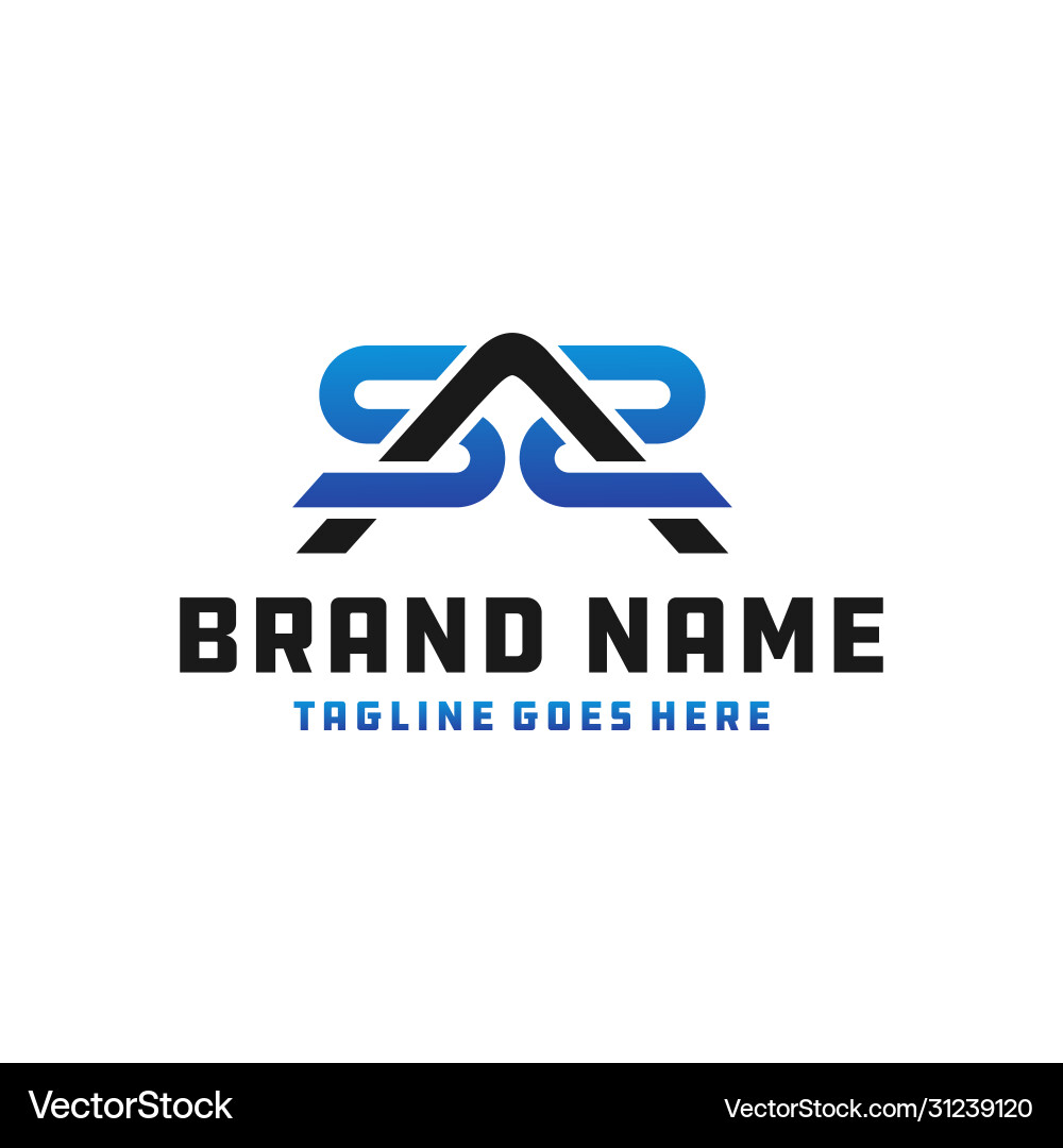 Logo design letter sas Royalty Free Vector Image