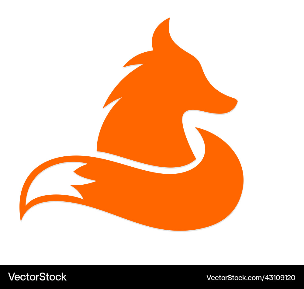 Symbol of the stylized fox Royalty Free Vector Image Symbol of the stylized fox Royalty Free Vector Image