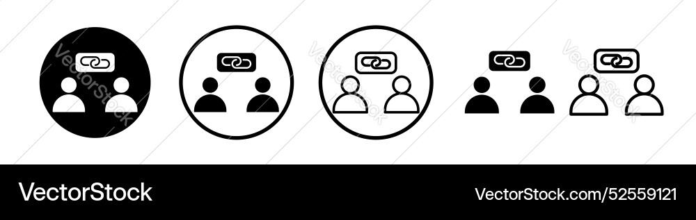 Affiliate link icon set on white background Vector Image