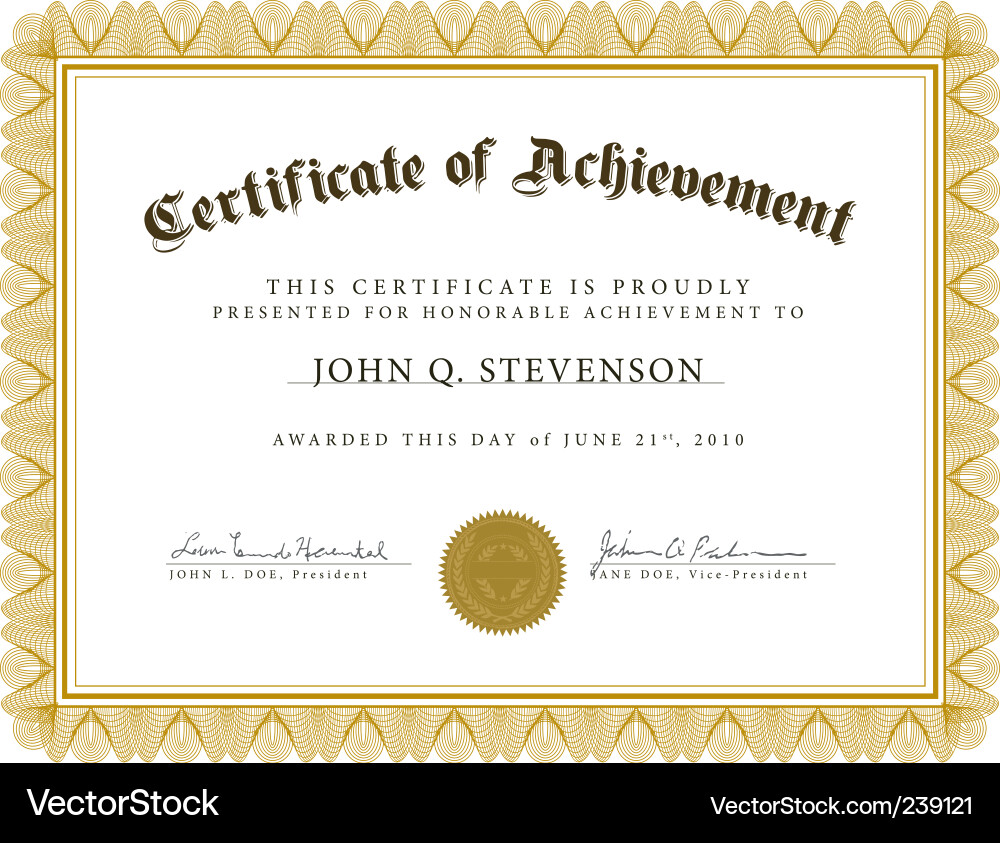 Guilloche certificate Royalty Free Vector Image