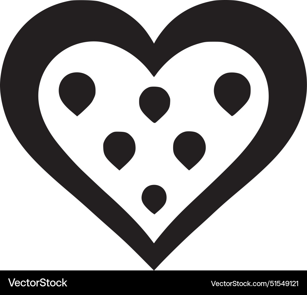 Heart - minimalist and flat logo Royalty Free Vector Image